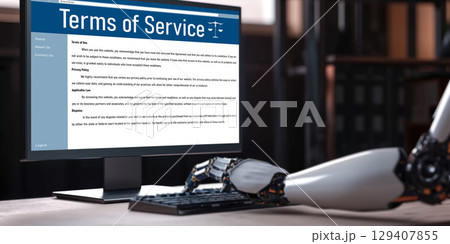Online term of service conditions showing brisk...のイラスト素材 [129407855 ...