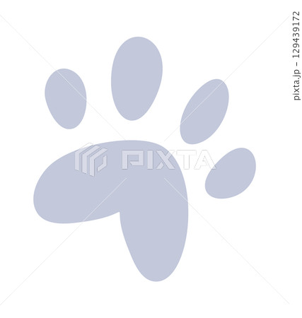 Simple cat paw print elementのイラスト素材 [129439172] - PIXTA