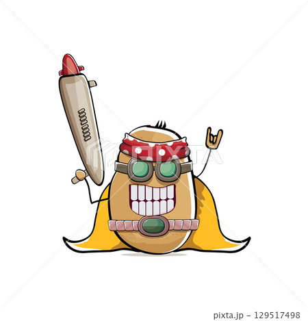 vector funny cartoon cute brown super hero...のイラスト素材 [129517498] - PIXTA