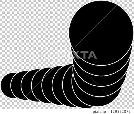 Circle line curve with blending design. Concept...のイラスト素材 [129522072 ...