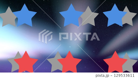 Image of stars moving over stadiumのイラスト素材 [129533611] - PIXTA