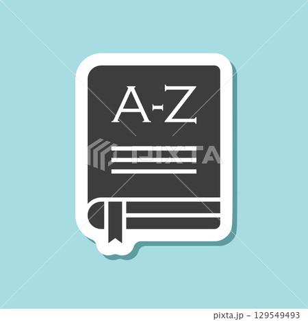 Glossary book sticker icon in flat style....のイラスト素材 [129549493] - PIXTA