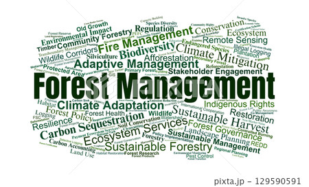 Forest Management Word Cloud. Key Terms On...のイラスト素材 [129590591] - PIXTA