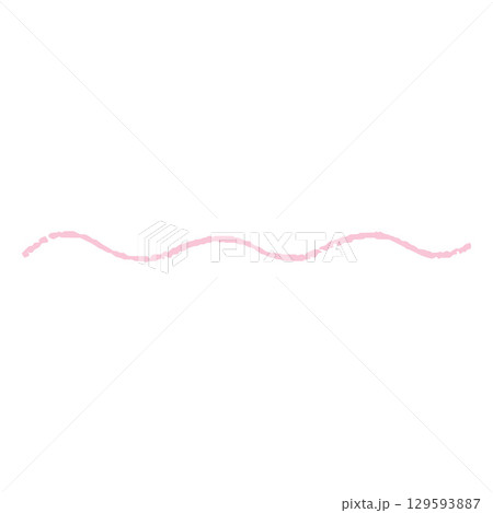 Crayon pink pastel color undulating stroke...のイラスト素材 [129593887] - PIXTA