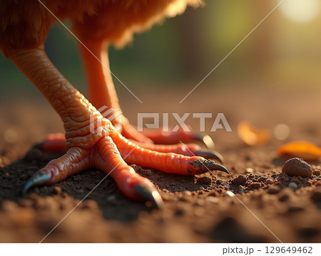 Detailed Close Up Chicken Foot and Claw...のイラスト素材 [129649462] - PIXTA