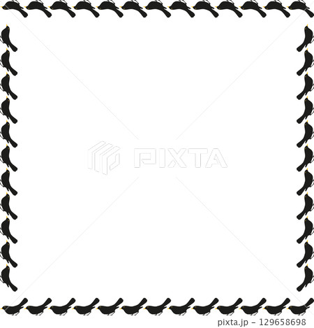 Starling birds frame. National bird day....のイラスト素材 [129658698] - PIXTA