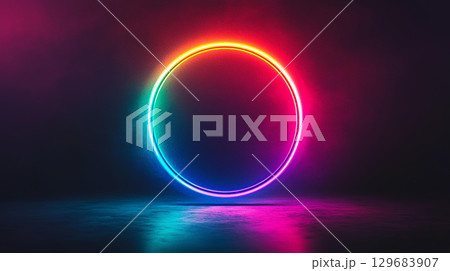 Abstract background Radiant circular spectrum...のイラスト素材 [129683907] - PIXTA