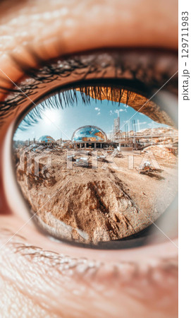 Mars reflection in human eye showcasing space...のイラスト素材 [129711983] - PIXTA