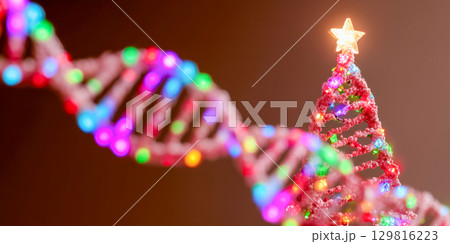 Colorful DNA Christmas Treeのイラスト素材 [129816223] - PIXTA