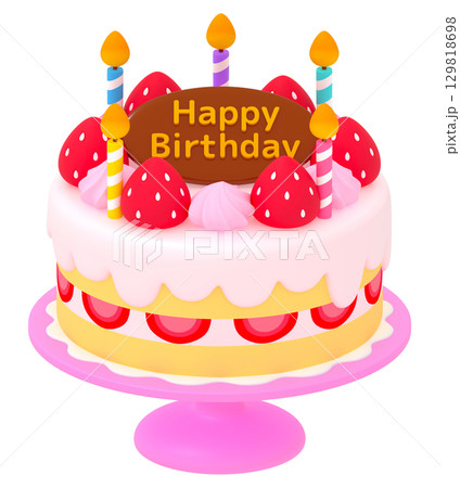誕生日ケーキのイラスト素材 [129818698] - PIXTA