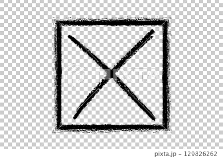 Grunge thin black reject symbol designのイラスト素材 [129826262] - PIXTA
