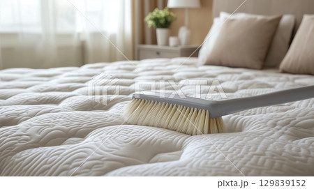 Deep cleaning of a mattress using a specialized...のイラスト素材 [129839152 ...