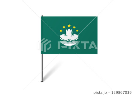 Macau flag - map pin flag representing a...のイラスト素材 [129867039] - PIXTA