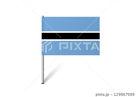 Botswana flag - map pin flag representing a...のイラスト素材 [129867089] - PIXTA