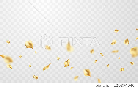 Golden petals falling on abstract floral...のイラスト素材 [129874040] - PIXTA