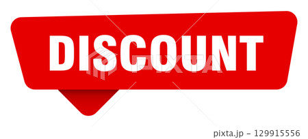 discount red sticker isolated on transpatent...のイラスト素材 [129915556] - PIXTA