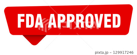 fda approved red sticker isolated on...のイラスト素材 [129917246] - PIXTA