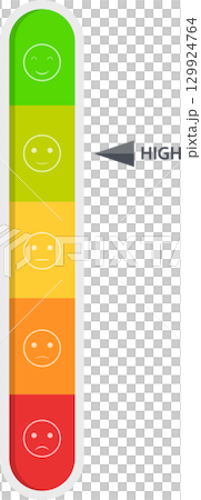 Vertical satisfaction scale representing...のイラスト素材 [129924764] - PIXTA