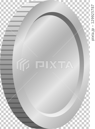 Silver coin with grooved edge detail, isolated... - Stock Illustration ...