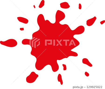 A vibrant red splat of color bursts against a...のイラスト素材 [129925822] - PIXTA