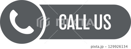 A grey call to action button with a white phone...のイラスト素材 [129926134 ...
