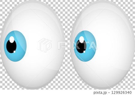 Cartoon eyes display a curious gaze, one...のイラスト素材 [129926340] - PIXTA