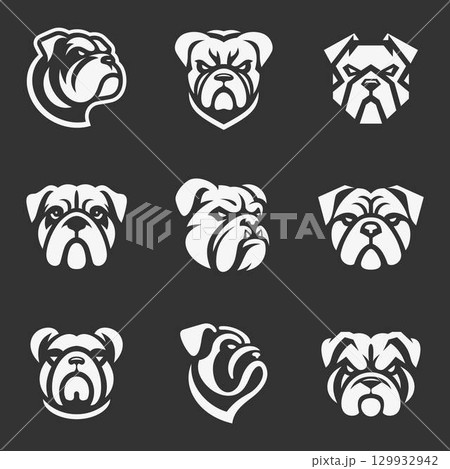 Modern Bulldog Vector Logo Designのイラスト素材 [129932942] - PIXTA