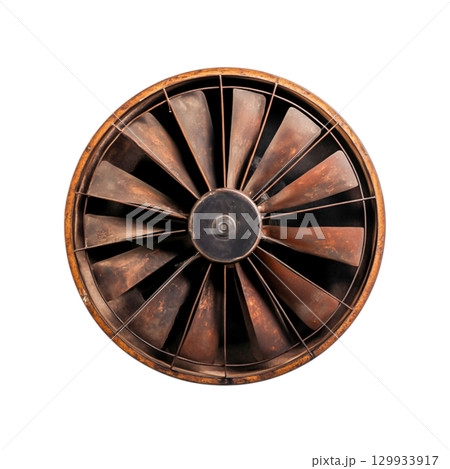 Vintage Industrial Fan Blade with Rusty Finish...のイラスト素材 [129933917 ...