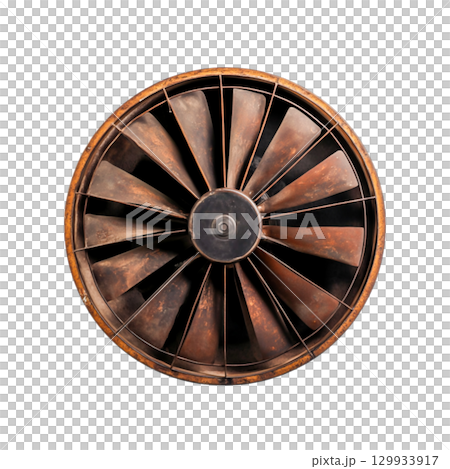 Vintage Industrial Fan Blade with Rusty Finish...のイラスト素材 [129933917 ...