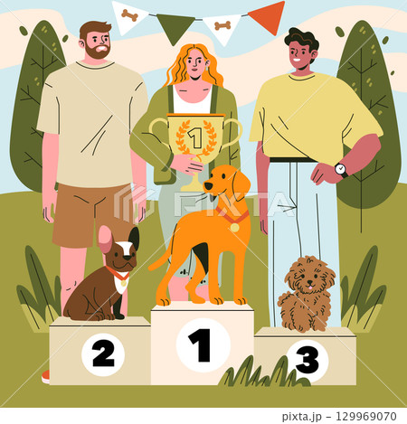 Vector illustration of a dog show awards...のイラスト素材 [129969070] - PIXTA