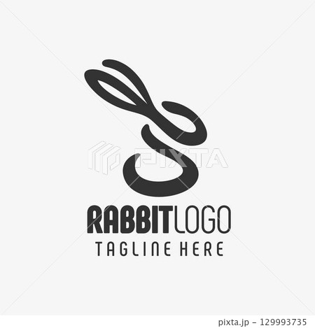 Professional Rabbit Emblem Logo Designのイラスト素材 [129993735] - PIXTA