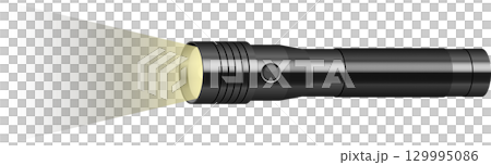 A flashlight with a focused beam of light,...のイラスト素材 [129995086] - PIXTA