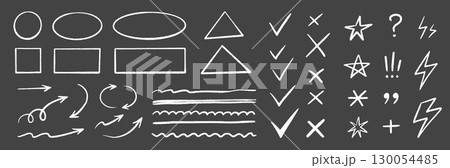 Line mark icon pack. Pencil crayon arrows,...のイラスト素材 [130054485] - PIXTA