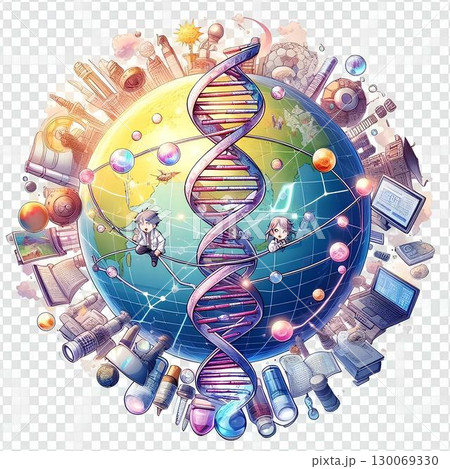 representation of the dna double helixのイラスト素材 [130069330] - PIXTA