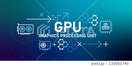 Graphics Processing Unit GPU illustration with...のイラスト素材 [130081740 ...
