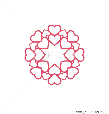 Pink Star Love Flower Logo Template...のイラスト素材 [130091429] - PIXTA