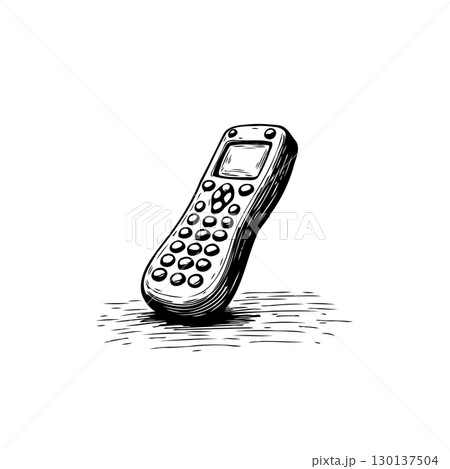 Monochrome drawing of a remote control device...のイラスト素材 [130137504] - PIXTA