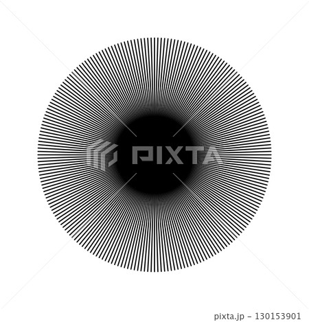 Radiating stripes with spokes grid . Round...のイラスト素材 [130153901] - PIXTA