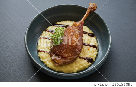 Perfectly roasted duck leg confit served on...のイラスト素材 [130156096] - PIXTA