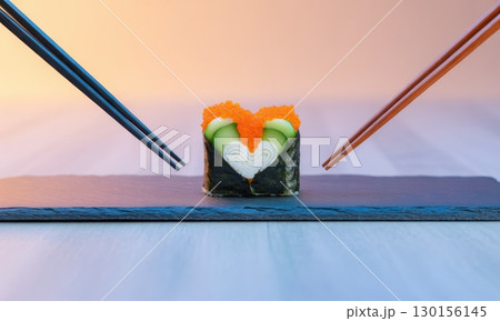 Hyper realistic studio photo of a single sushi...のイラスト素材 [130156145 ...