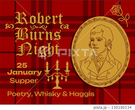 Robert Burns Night 25th January, United Kingdom...のイラスト素材 [130180134 ...