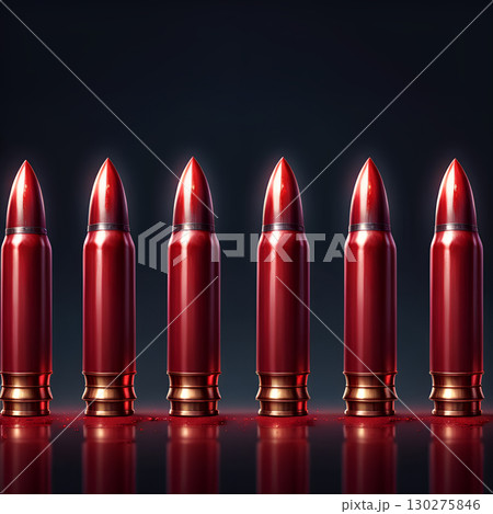 Bold red bullets gleam with metallic gold...のイラスト素材 [130275846] - PIXTA