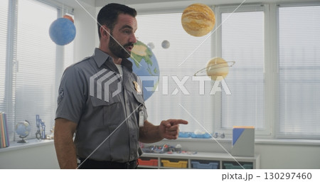 Male TSA Security Officer Uniform Giving...の写真素材 [130297460] - PIXTA