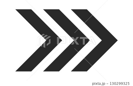 Triple right directional arrow designのイラスト素材 [130299325] - PIXTA