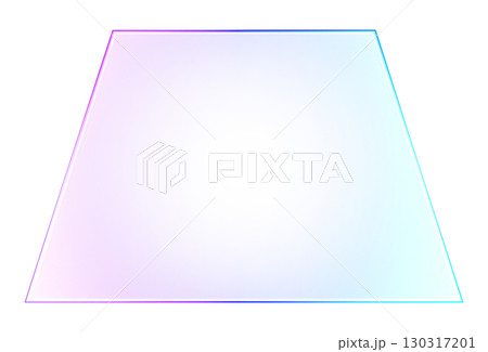 Minimal 3D glass style trapezoid shape in...のイラスト素材 [130317201] - PIXTA