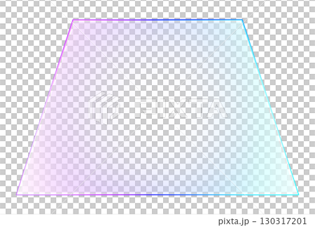 Minimal 3D glass style trapezoid shape in...のイラスト素材 [130317201] - PIXTA