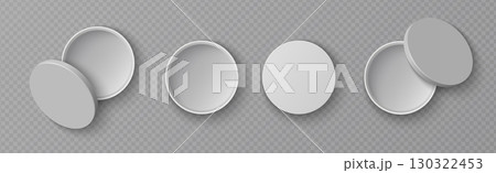 Realistic circular box mockup top viewのイラスト素材 [130322453] - PIXTA