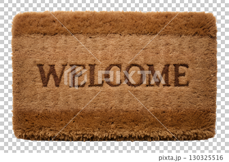 Fluffy brown welcome mat with frayed edges,...のイラスト素材 [130325516] - PIXTA