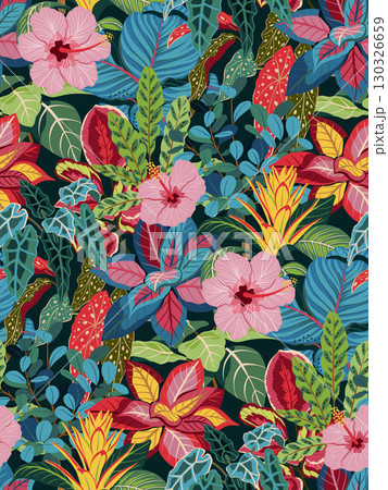 Bright vector seamless pattern with colorful...のイラスト素材 [130326659] - PIXTA