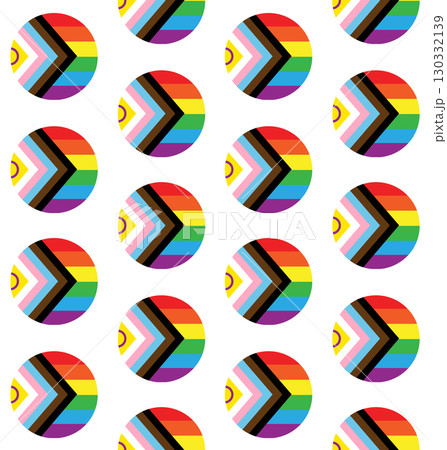 Vector seamless pattern of new round lgbtqia flagのイラスト素材 [130332139 ...